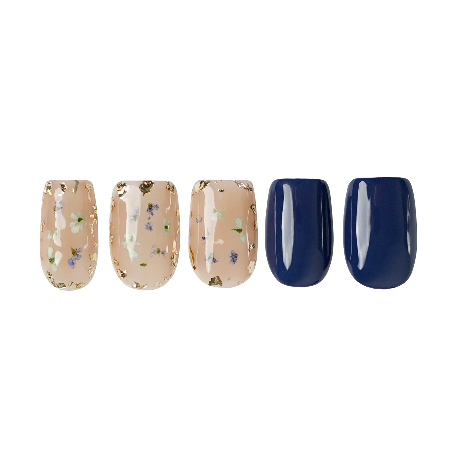 Azure Minimalism Square Press-On Nails – Handmade Chic Design | Siva Nail